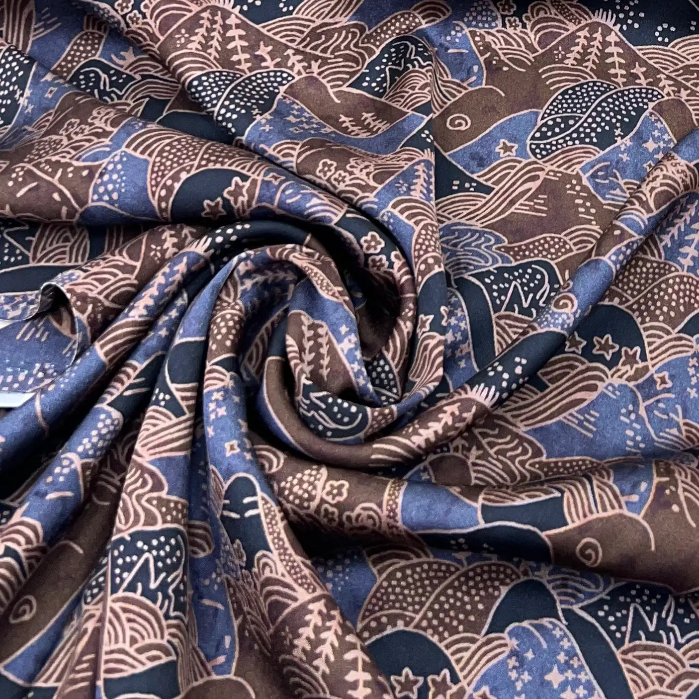 Black Floral Modal Satin Printed – Saroj Fabrics